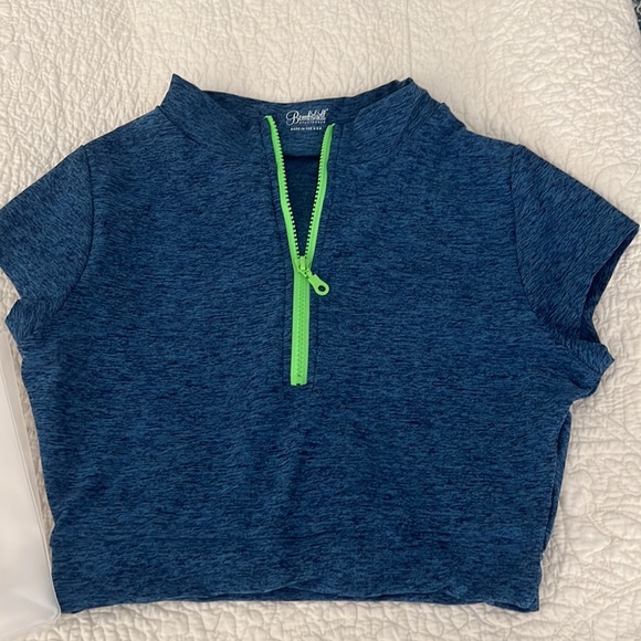Bombshell Sportswear | Tops | Bombshell Neon Zip Top Retail 62 | Poshmark